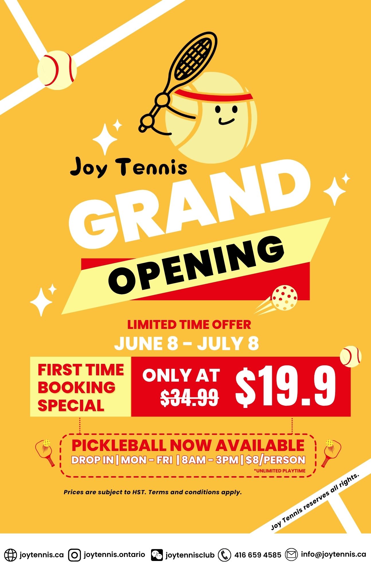Joy Tennis - Tennis Court Booking in Markham Canada